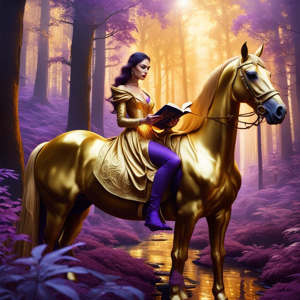 Purple Reading - AI Generated Artwork - NightCafe Creator