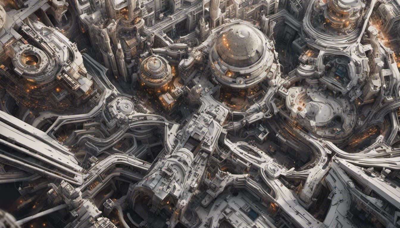 Affluent Fossmead suburb from the air - AI Generated Artwork ...