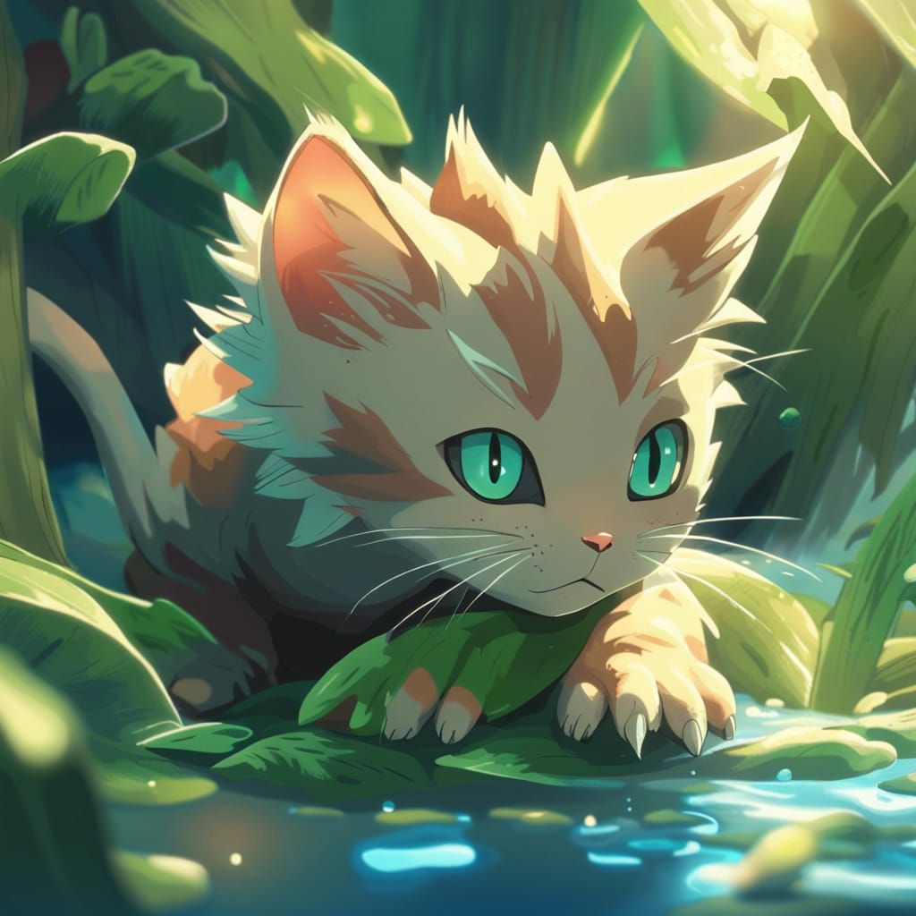 water cat - AI Generated Artwork - NightCafe Creator