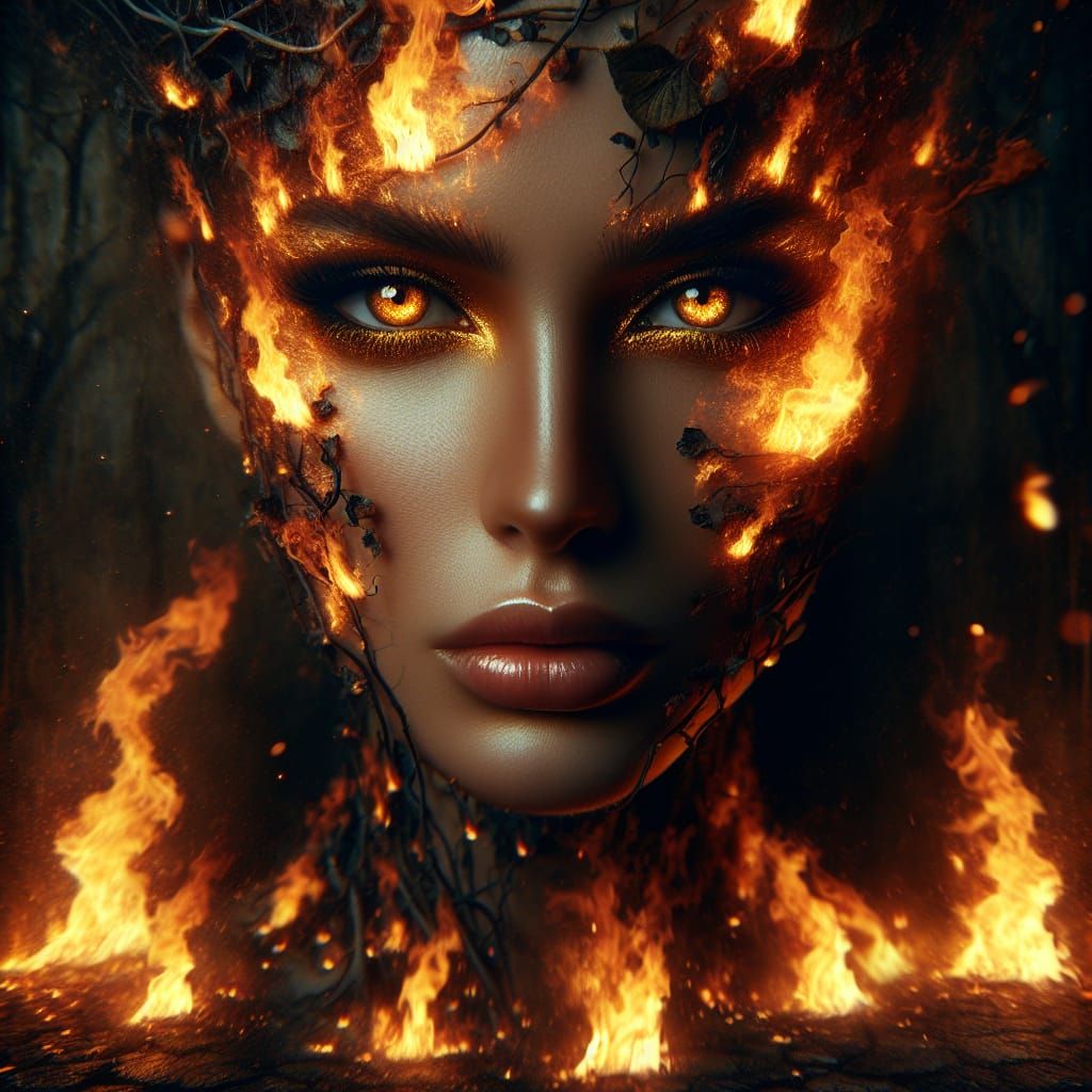 "Elemental Goddess Collection: Fire" - AI Generated Artwork - NightCafe ...