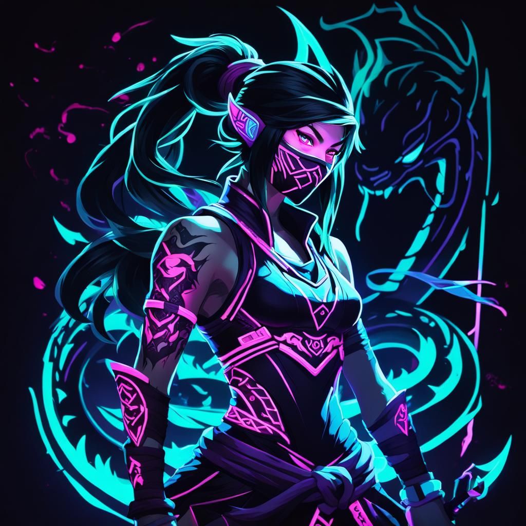 New Style for K/DA Akali - AI Generated Artwork - NightCafe Creator