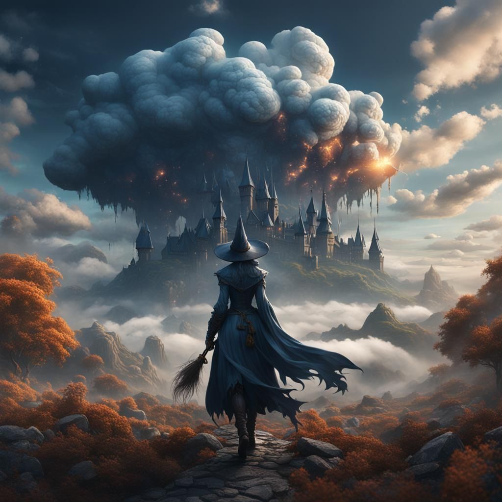 cloud witch - AI Generated Artwork - NightCafe Creator