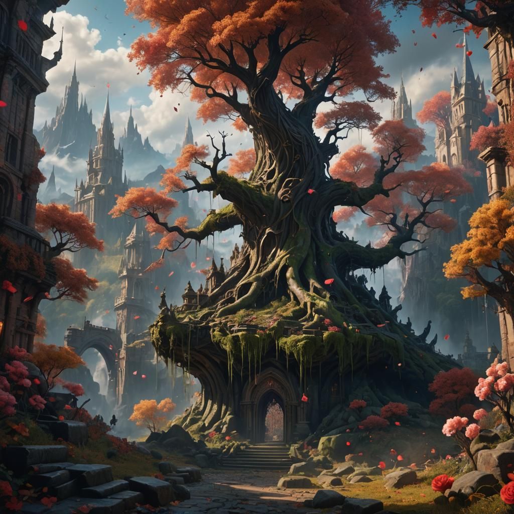 ancient tree - AI Generated Artwork - NightCafe Creator