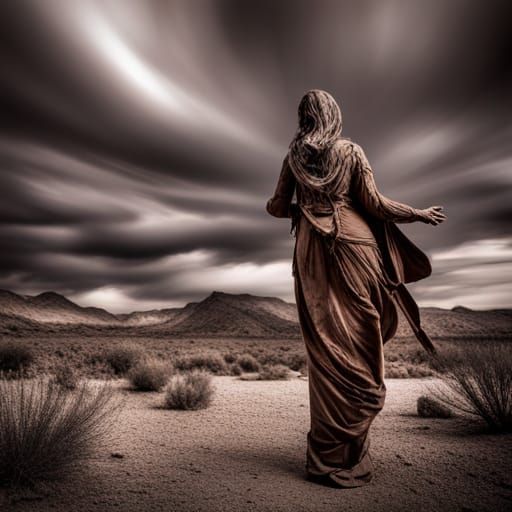 Desert ghost woman - AI Generated Artwork - NightCafe Creator