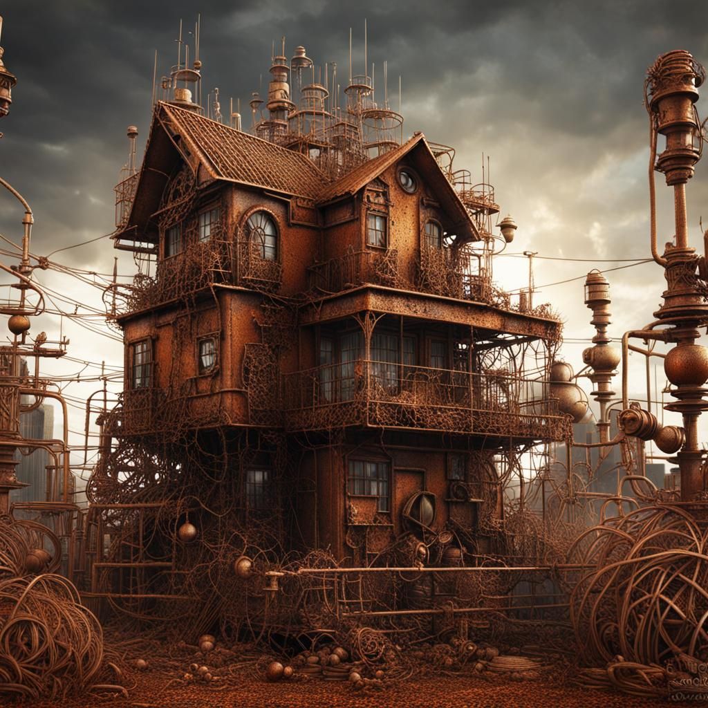 Rusty House - AI Generated Artwork - NightCafe Creator