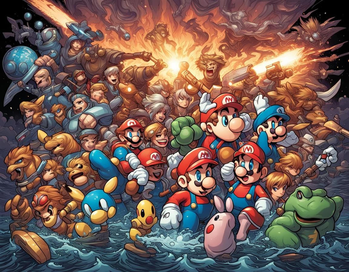 Nintendo multiverse - AI Generated Artwork - NightCafe Creator