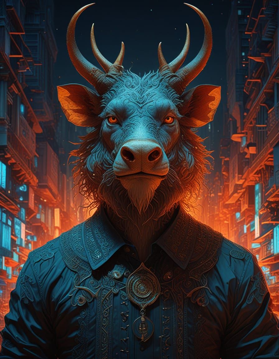 Rare creature, half human half beast