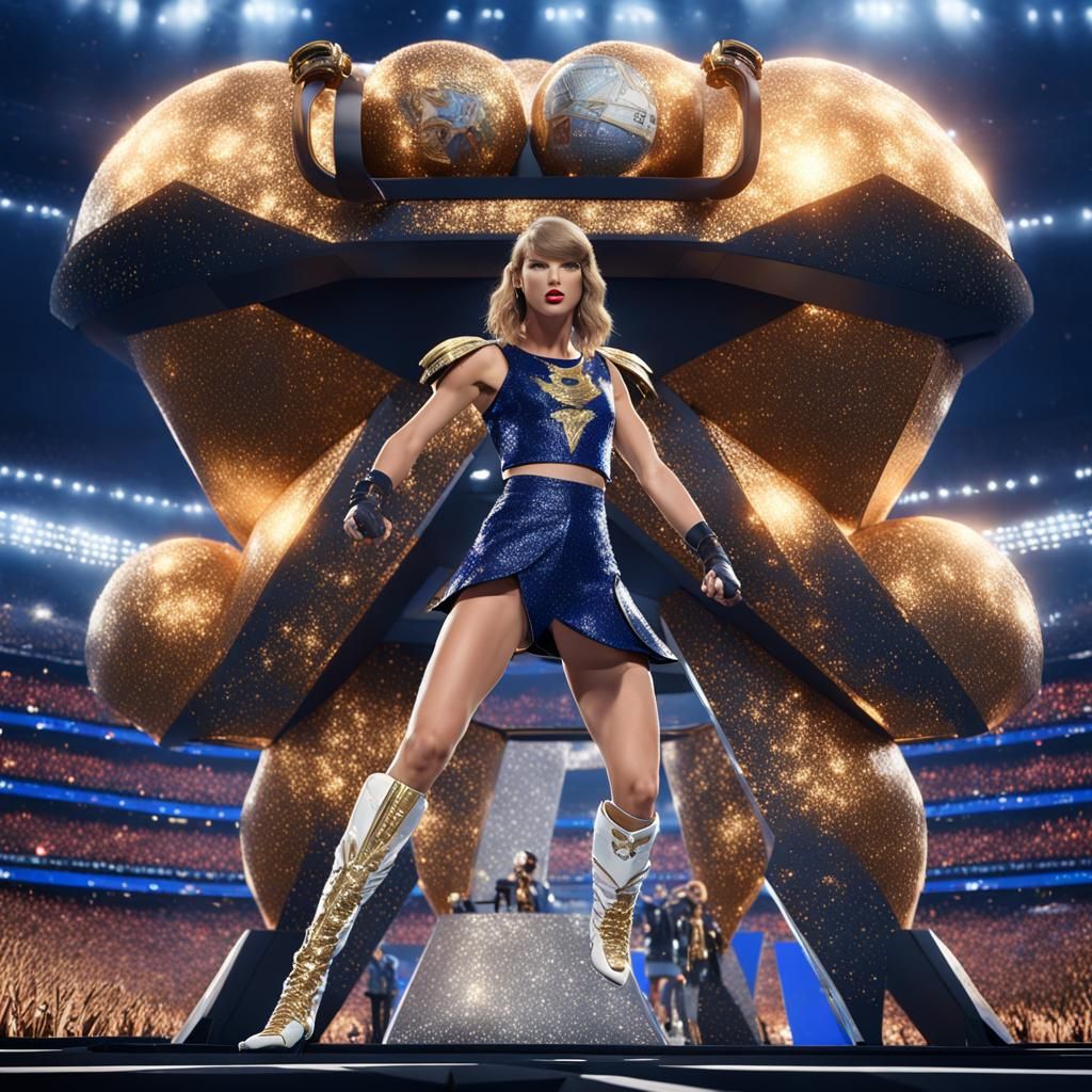 Taylor Swift at the Super Bowl Halftime show - AI Generated Artwork ...