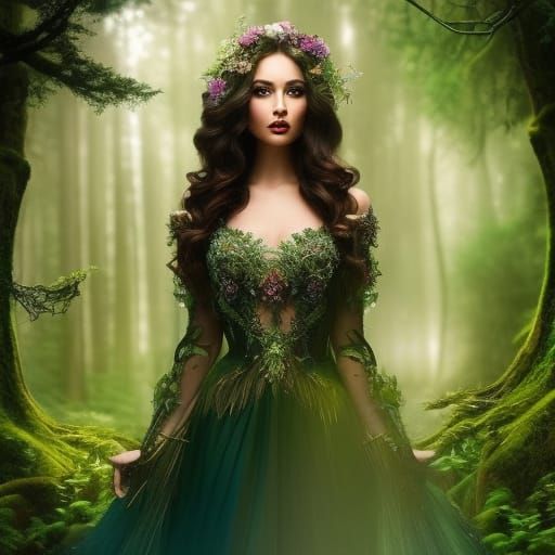 Beautiful Forest Maiden - AI Generated Artwork - NightCafe Creator