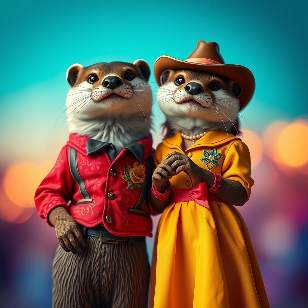 Otters 1950's western square dancing clothes
