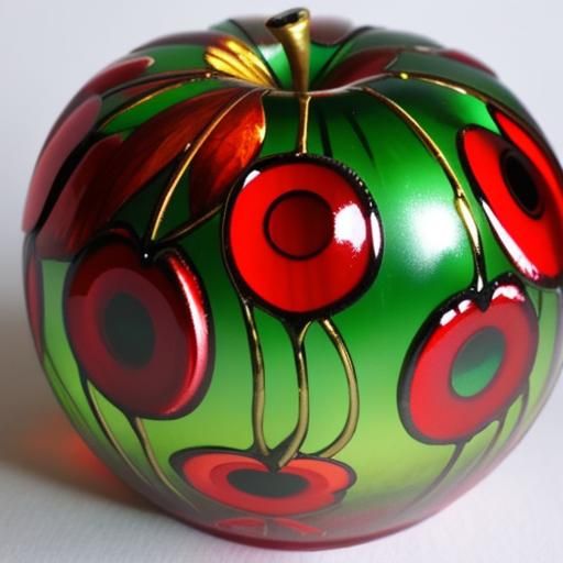 whimsical glass apple - AI Generated Artwork - NightCafe Creator