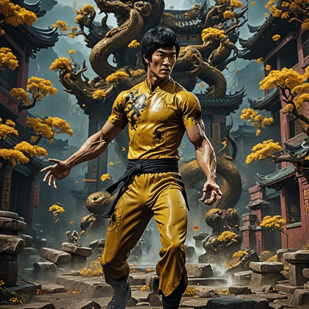personaje model bruce lee 3d - AI Generated Artwork - NightCafe Creator