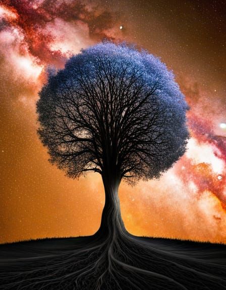 Galaxy Tree, a tree in middle of galaxy - AI Generated Artwork ...