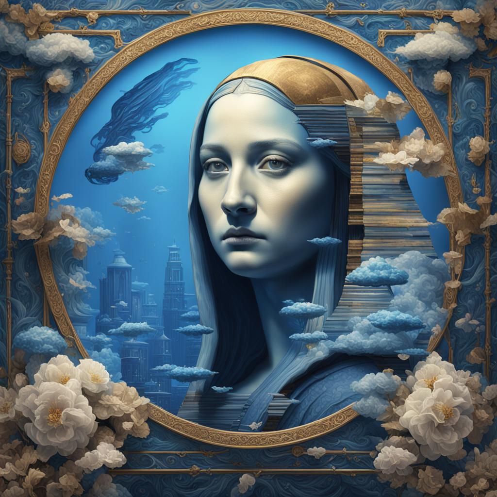 “Blue” by Mona Lisa album cover but it’s walters white’s face instead ...