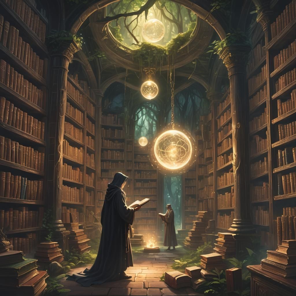 Library of Grimoires - AI Generated Artwork - NightCafe Creator