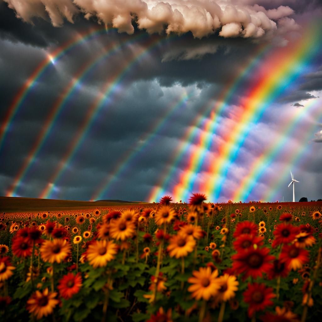 Apocalyptic rainbow storms and life forms - AI Generated Artwork ...