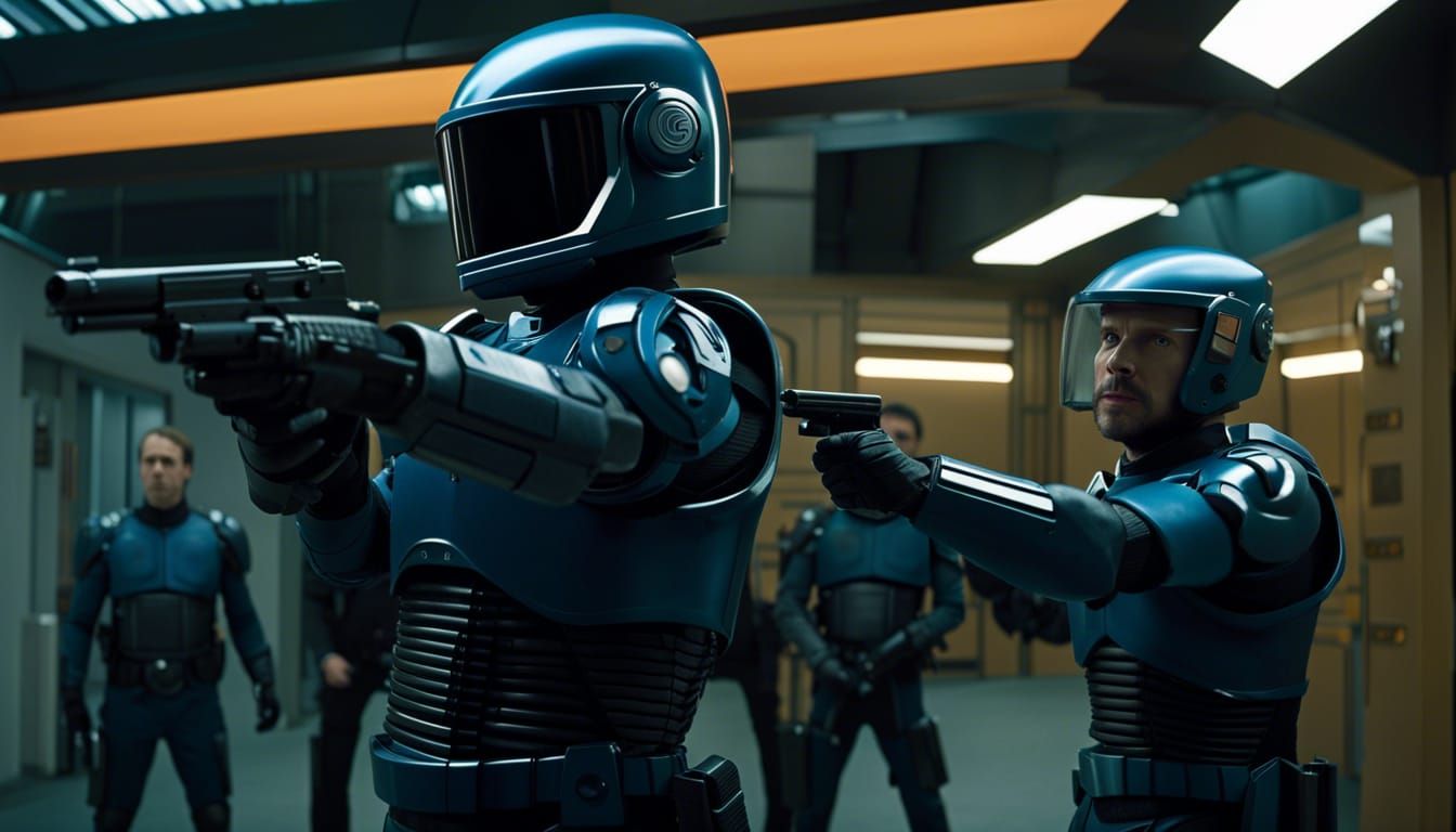 Screencap from the Wes Anderson movie "Robocop" (1989) - AI Generated ...