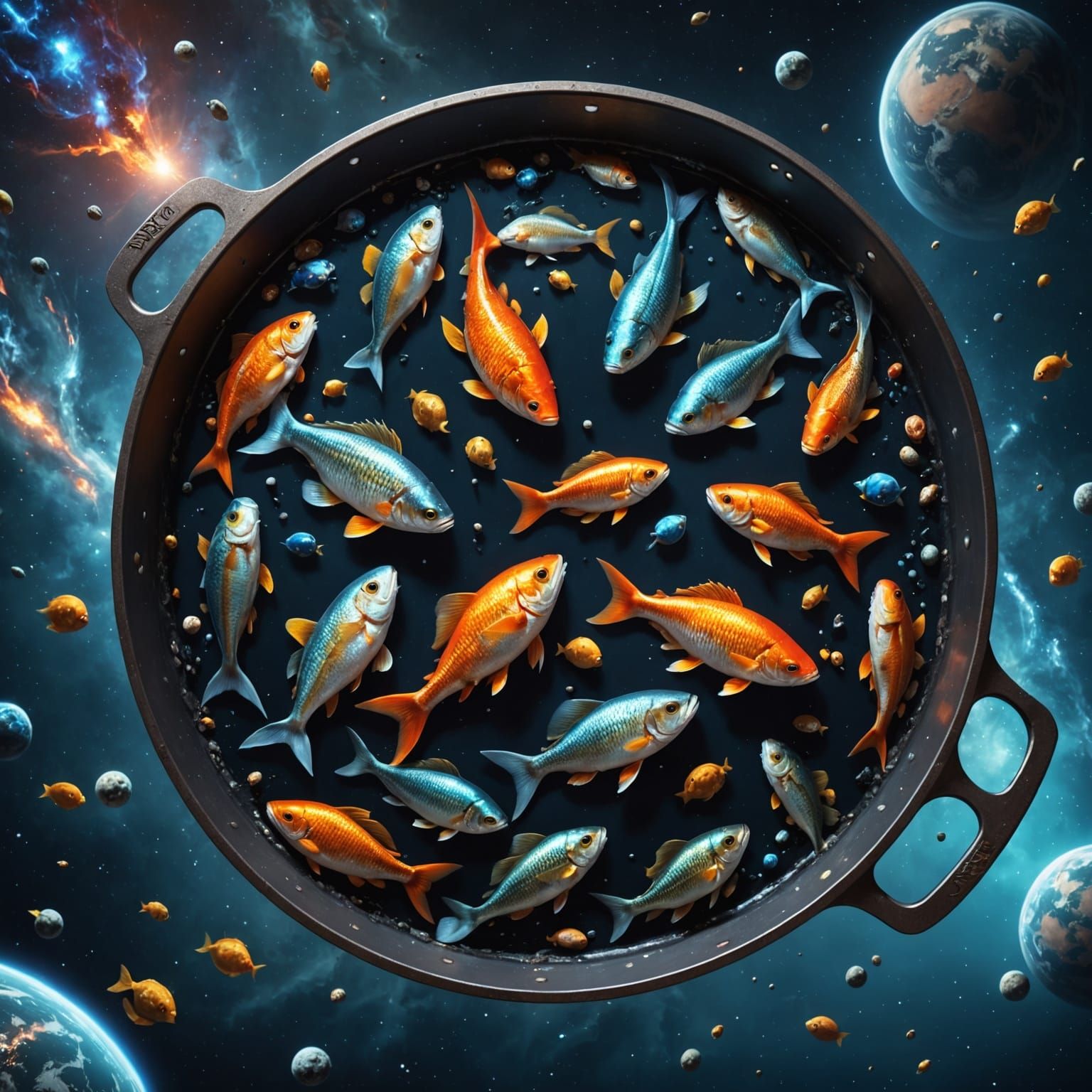 Pisces - Fantastical Space Odyssey: Pan of Flailing Fish in ...