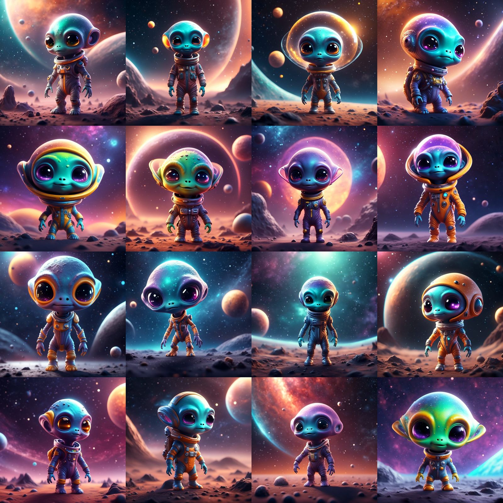 aliens in space - AI Generated Artwork - NightCafe Creator
