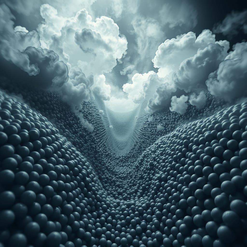 Infinity Archway in Smoky Vastness - AI Art