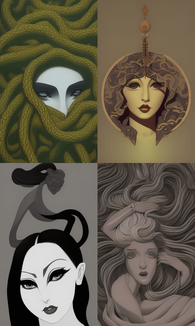 Medusa Romantic, Stable Diffusion v2.1 (Not As Good Ass 1.5, IMHO) - AI Generated Artwork ...