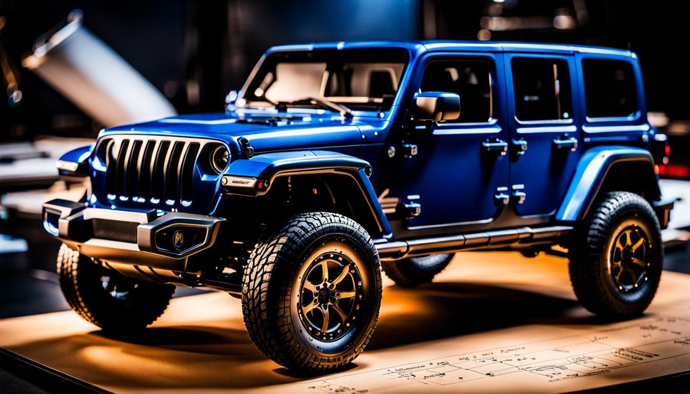 Designing and modelling a jeep - AI Generated Artwork - NightCafe Creator