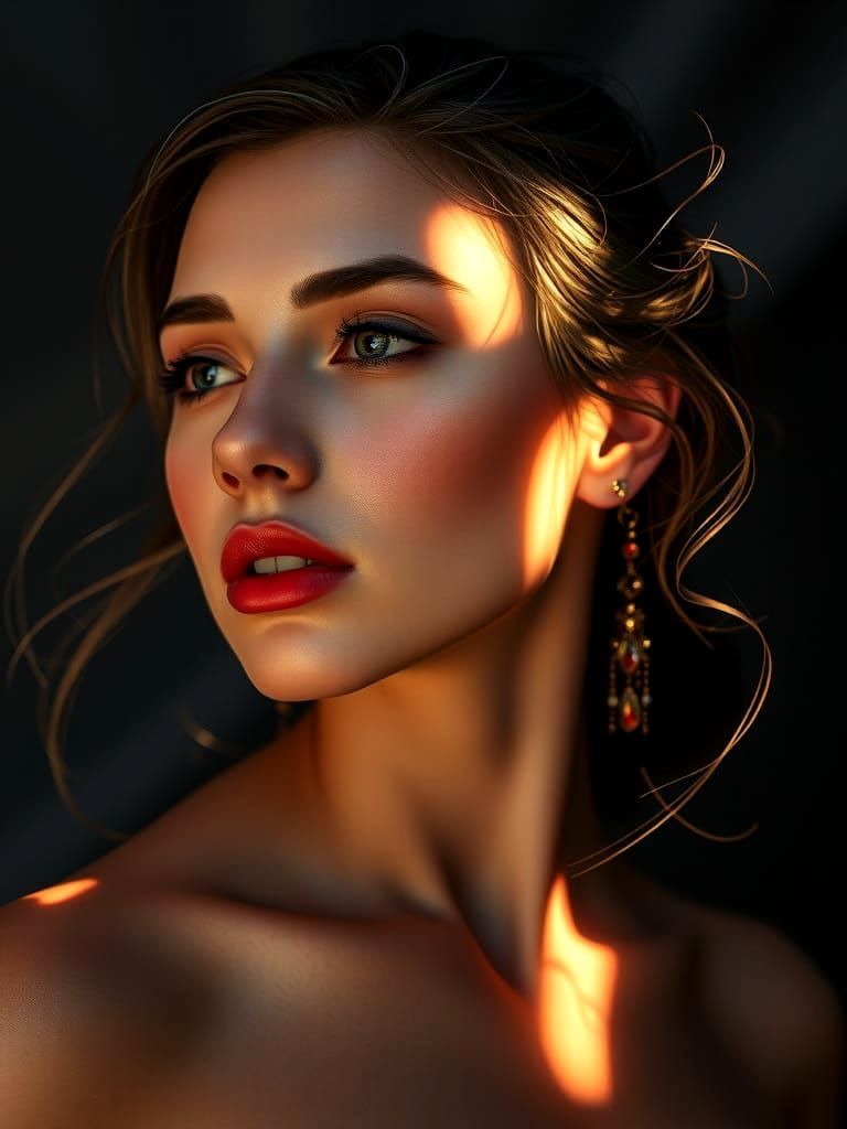 Drawn to the light - Ethereal Concept Art Portrait in Vibra...