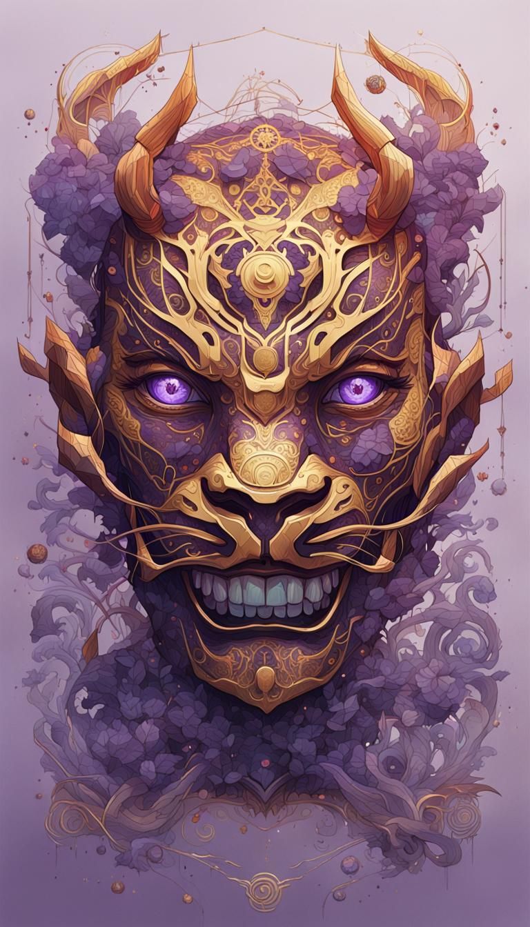 Oni mask - AI Generated Artwork - NightCafe Creator