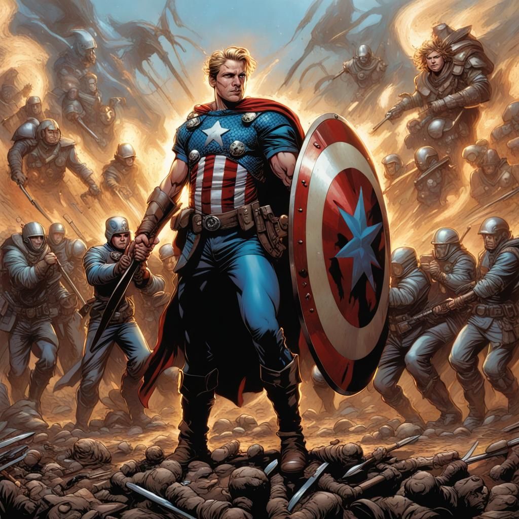 Catain America holding his shield - AI Generated Artwork - NightCafe ...