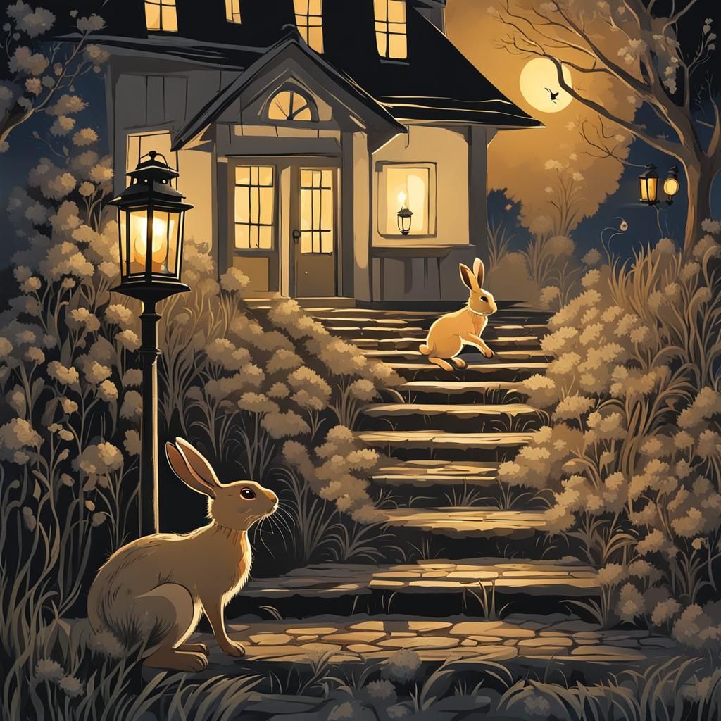 Sneaking around the house at night - AI Generated Artwork - NightCafe ...