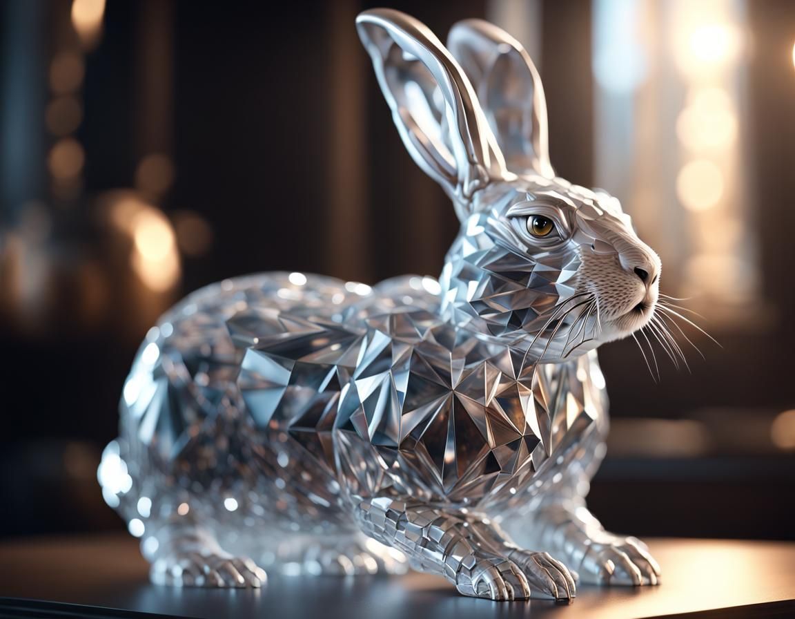 Crystal Rabbit - AI Generated Artwork - NightCafe Creator