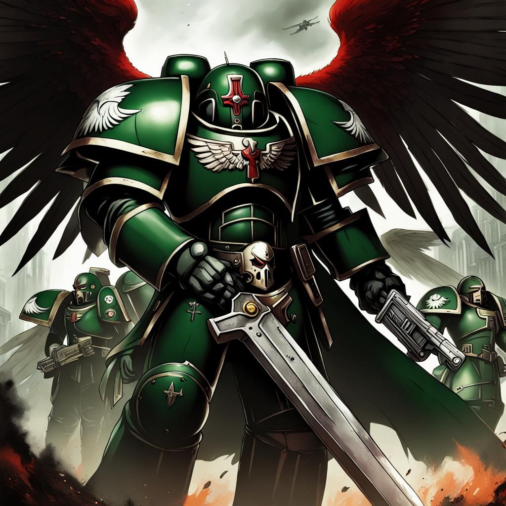 Dark angels legion warhammer 40k - AI Generated Artwork - NightCafe Creator