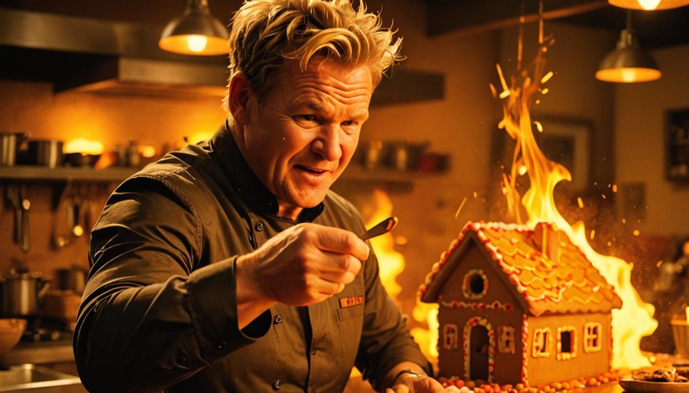 Gordon Ramsay's gingerbread house - Gordon Ramsay's Gingerbr...