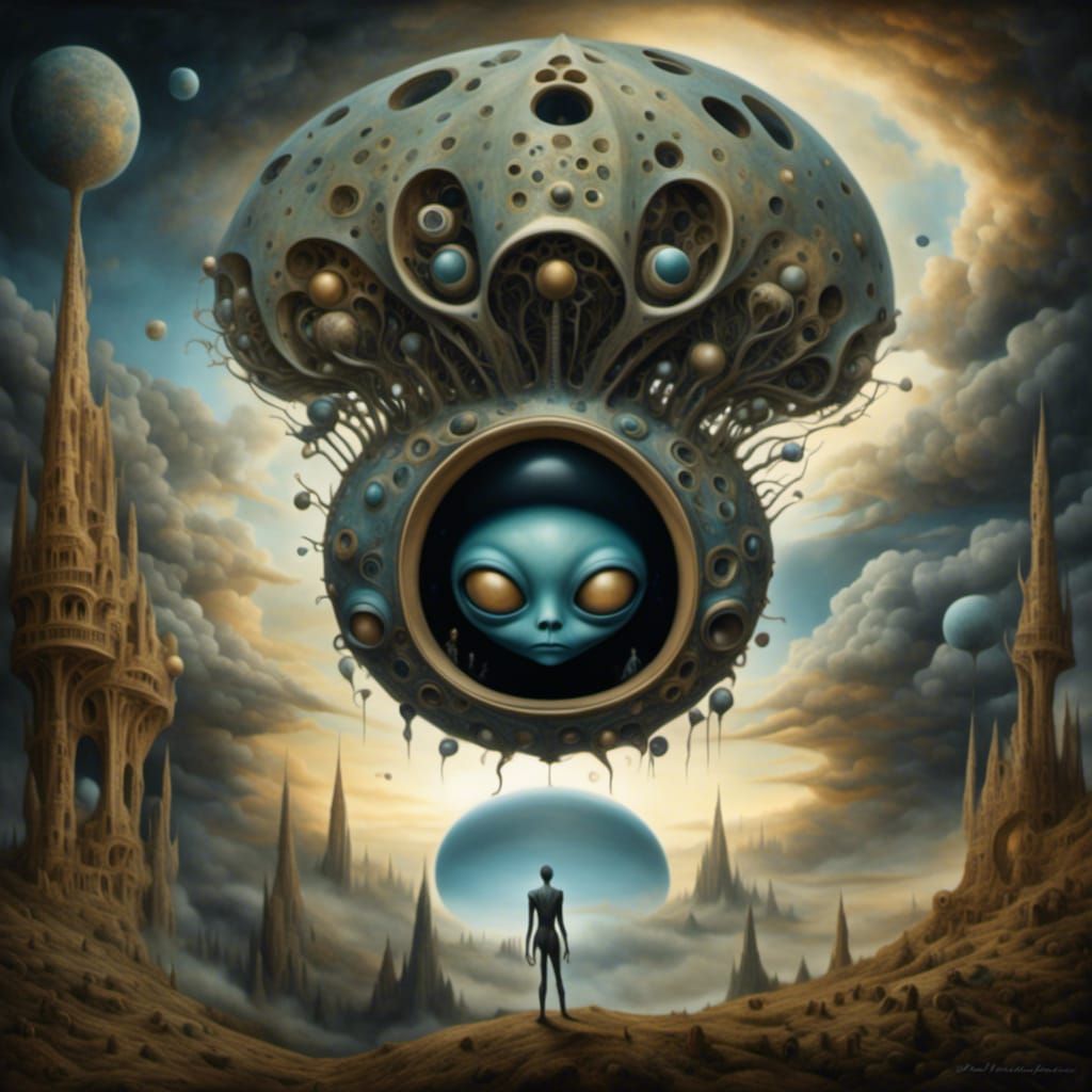 surreal alien in an upsidedown world - AI Generated Artwork - NightCafe ...