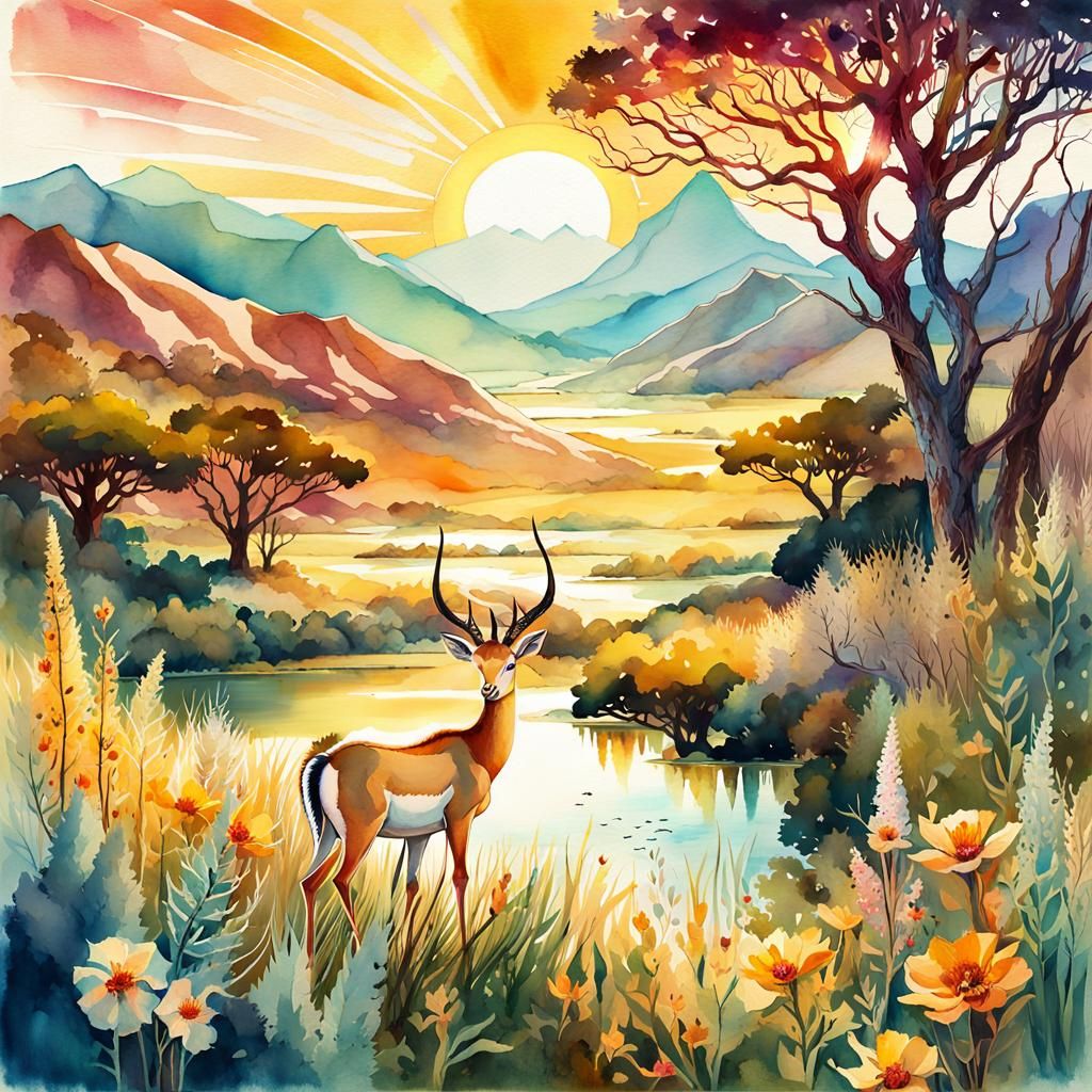 Cheery springbok - AI Generated Artwork - NightCafe Creator
