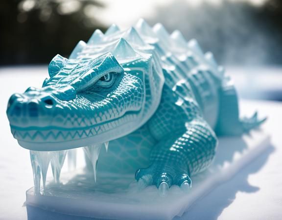 Icy Crocky Croc - AI Generated Artwork - NightCafe Creator