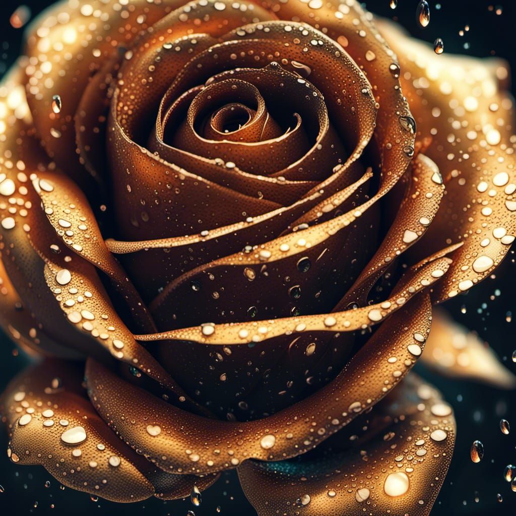 Golden Rose - AI Generated Artwork - NightCafe Creator