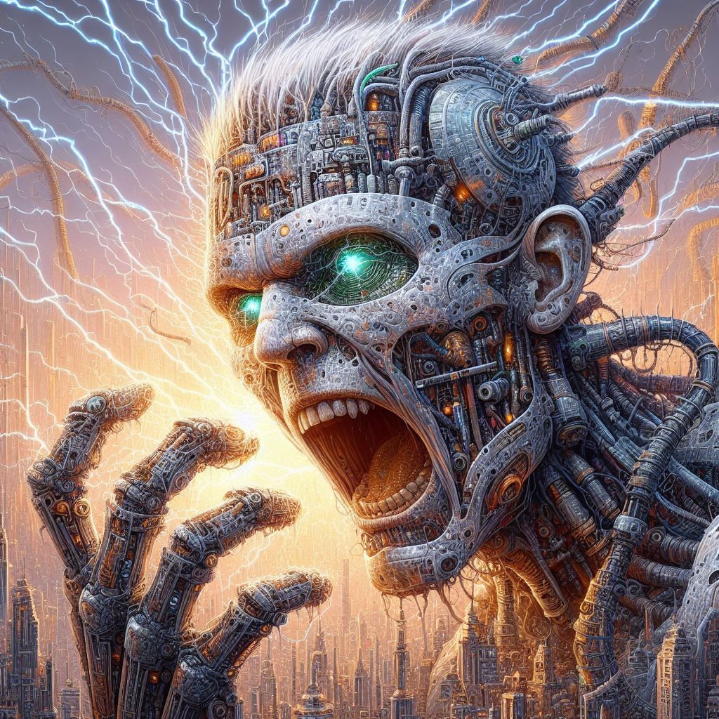 cyborg frankenstein's monster - AI Generated Artwork - NightCafe Creator