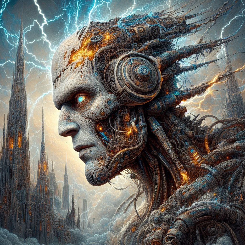 cyborg frankenstein's monster - AI Generated Artwork - NightCafe Creator
