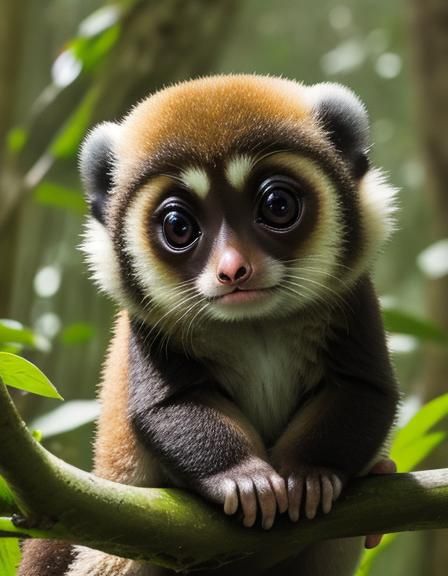 Slow Loris baby portrait - AI Generated Artwork - NightCafe Creator