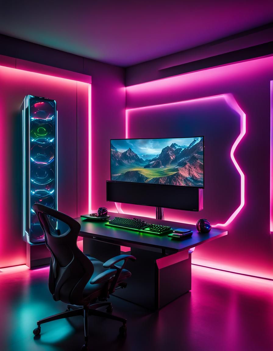 Gaming PC Setups 4 - AI Generated Artwork - NightCafe Creator