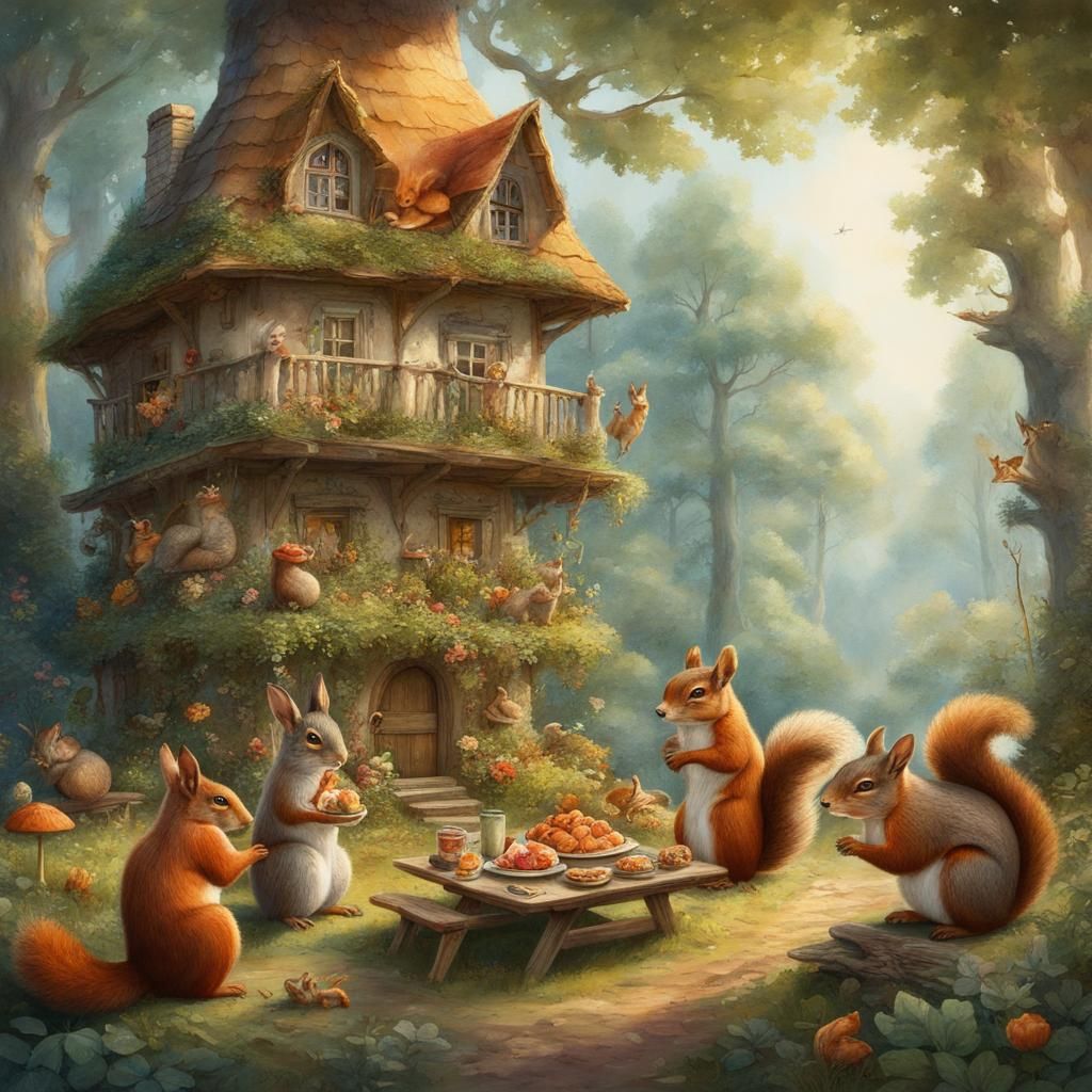 squirrels - AI Generated Artwork - NightCafe Creator