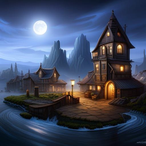 Village - AI Generated Artwork - NightCafe Creator