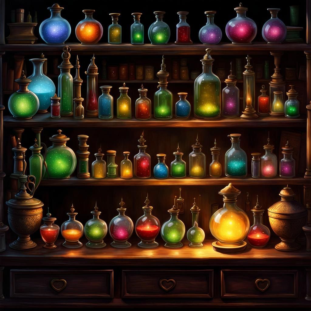 Magical Potions - AI Generated Artwork - NightCafe Creator