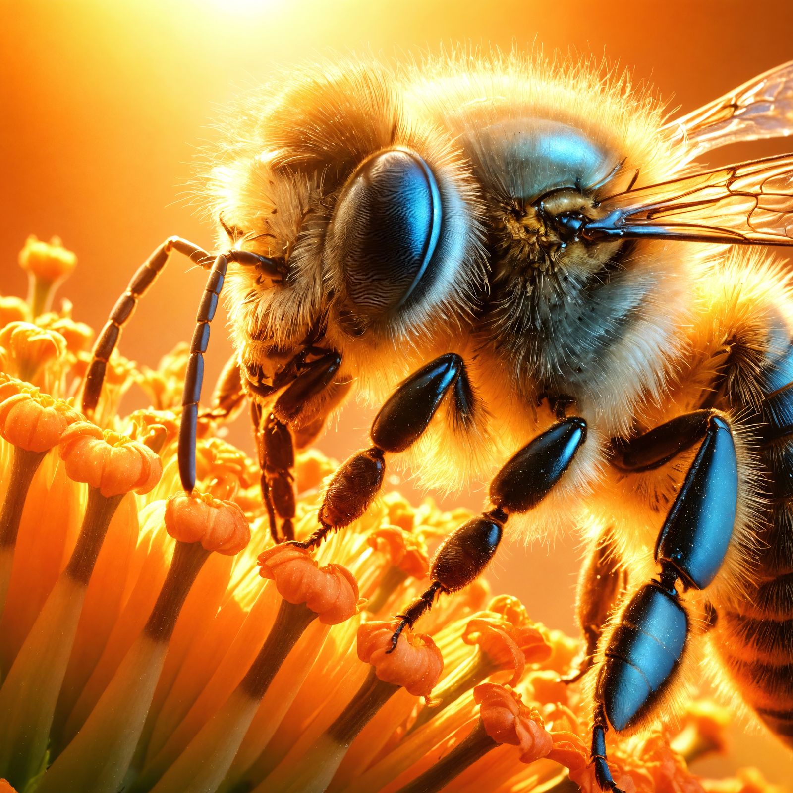 Macro Bee - AI Generated Artwork - NightCafe Creator