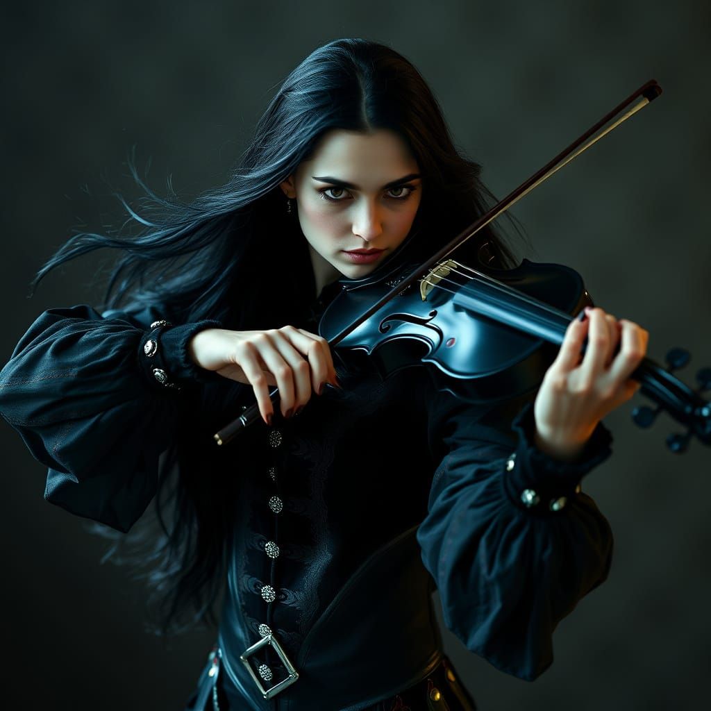 Gothic Noble Bard in Cinematic Style - AI Art