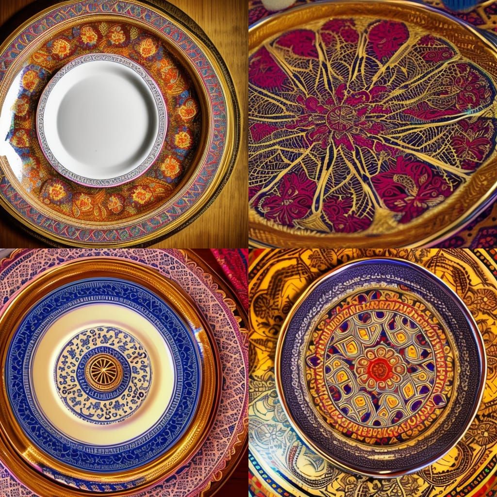 create a new malay-style pattern for dinner plate. The design should be ...