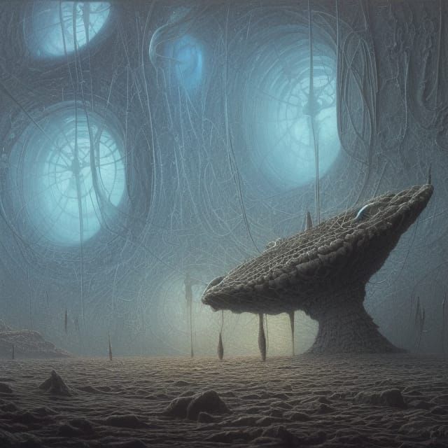 Alien cave - AI Generated Artwork - NightCafe Creator