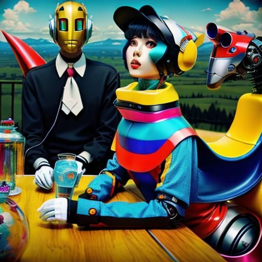 Robot Friends - AI Generated Artwork - NightCafe Creator