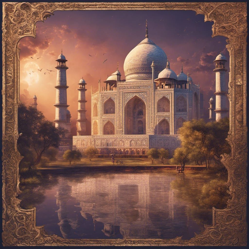 Taj Mahal river view - AI Generated Artwork - NightCafe Creator